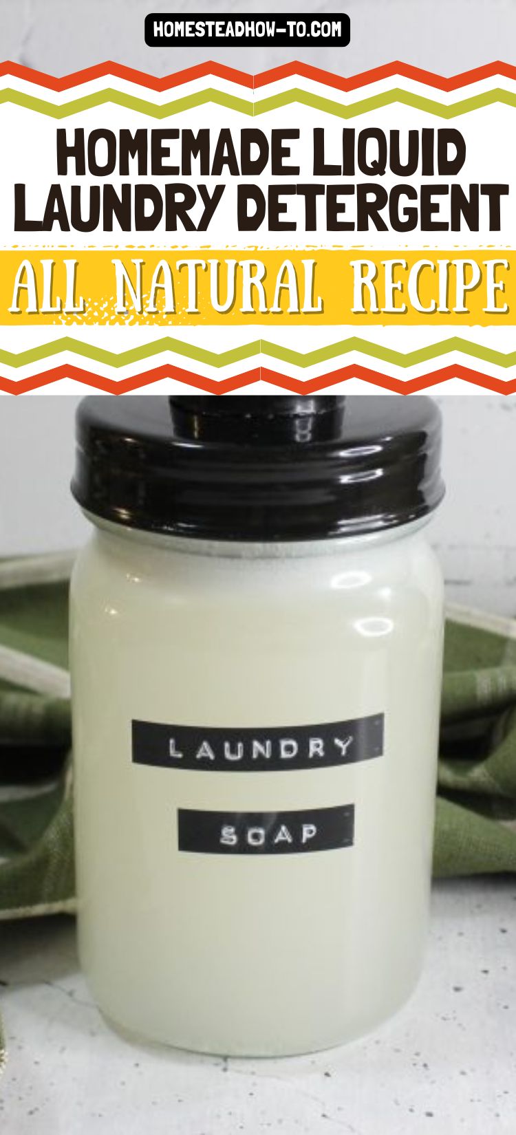 Homemade Liquid Laundry Detergent - All Natural Recipe