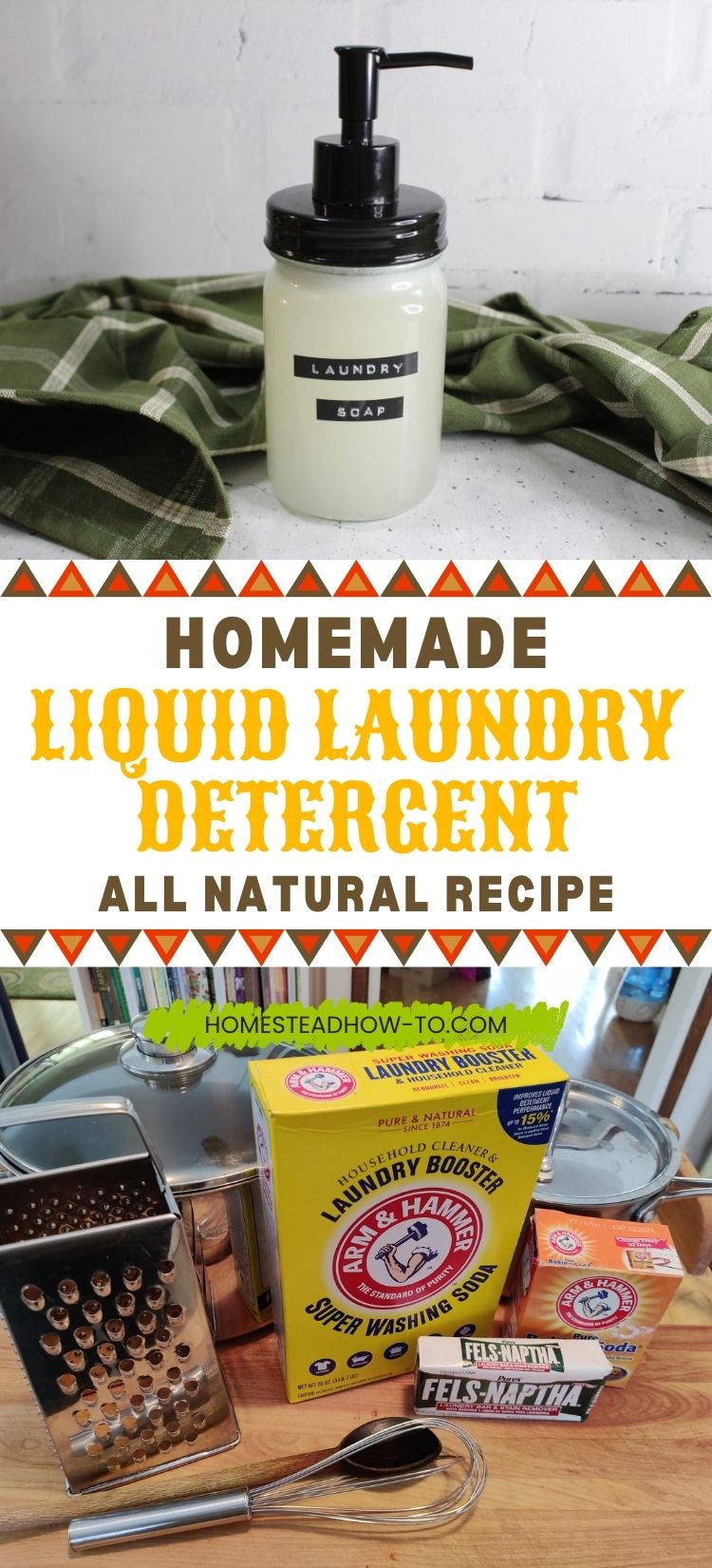 Homemade Liquid Laundry Detergent - All Natural Recipe