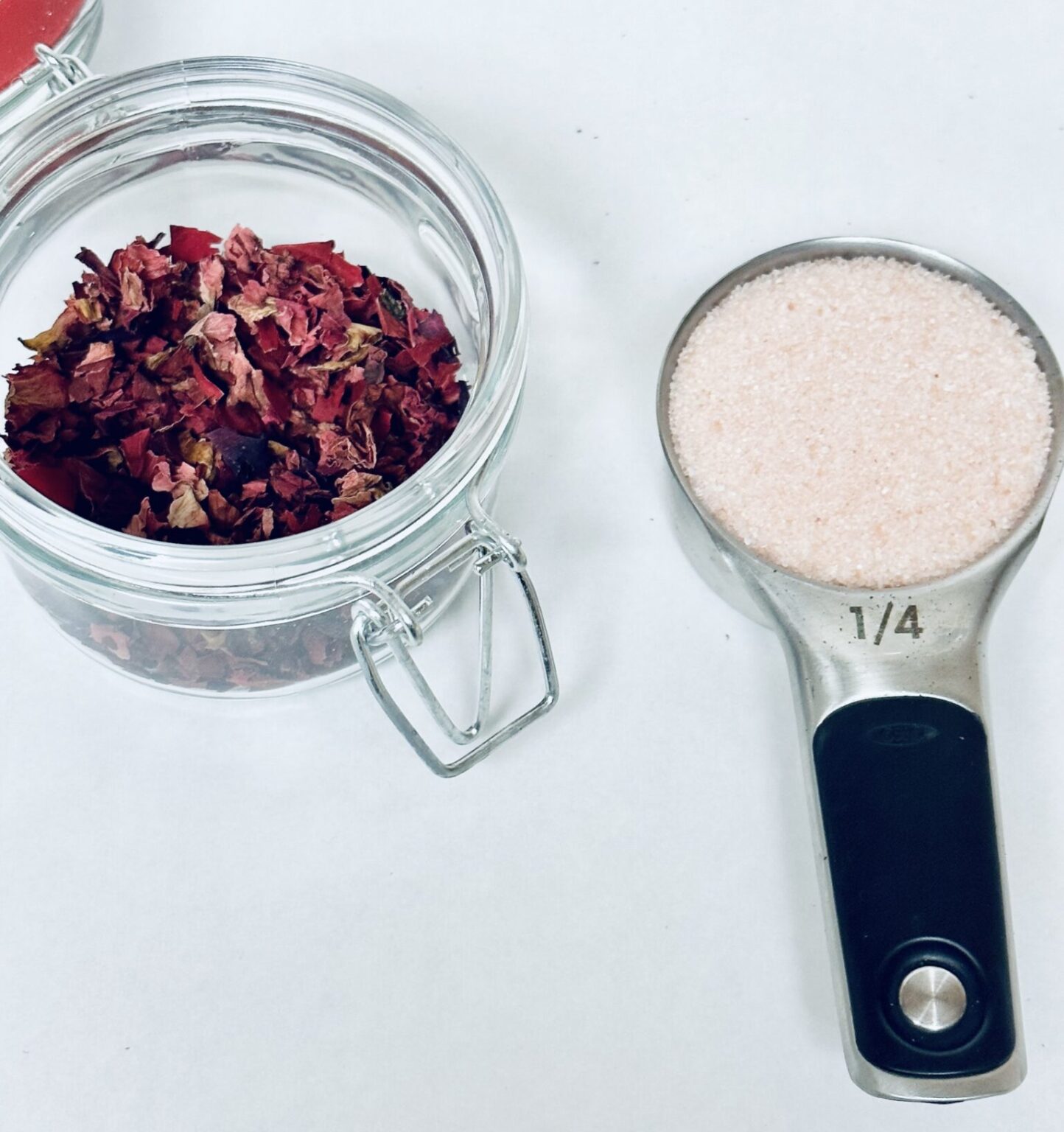 Homemade Rose Petal Salt Scrub