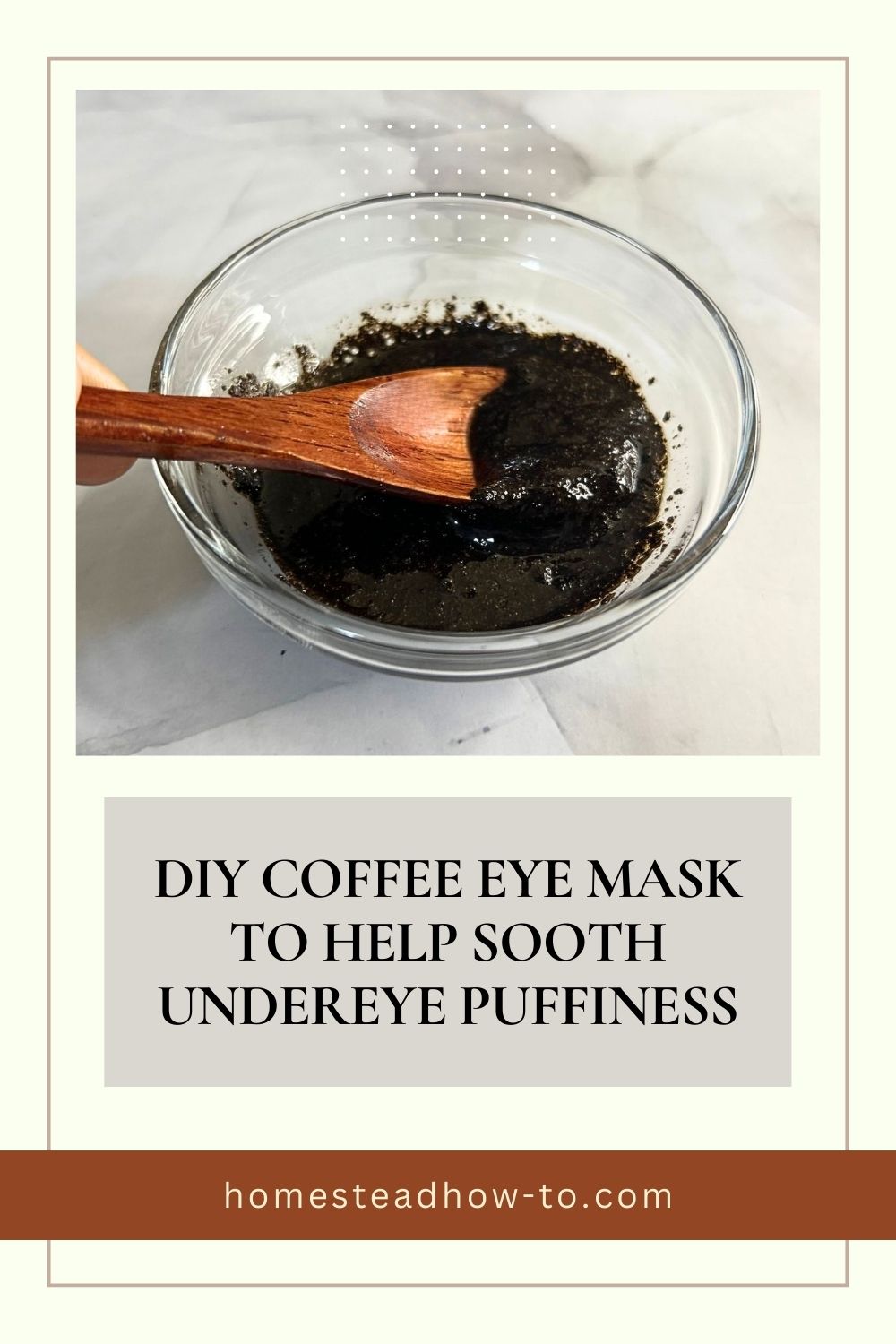 DIY Coffee Face Mask For Soothing Undereye Puffiness
