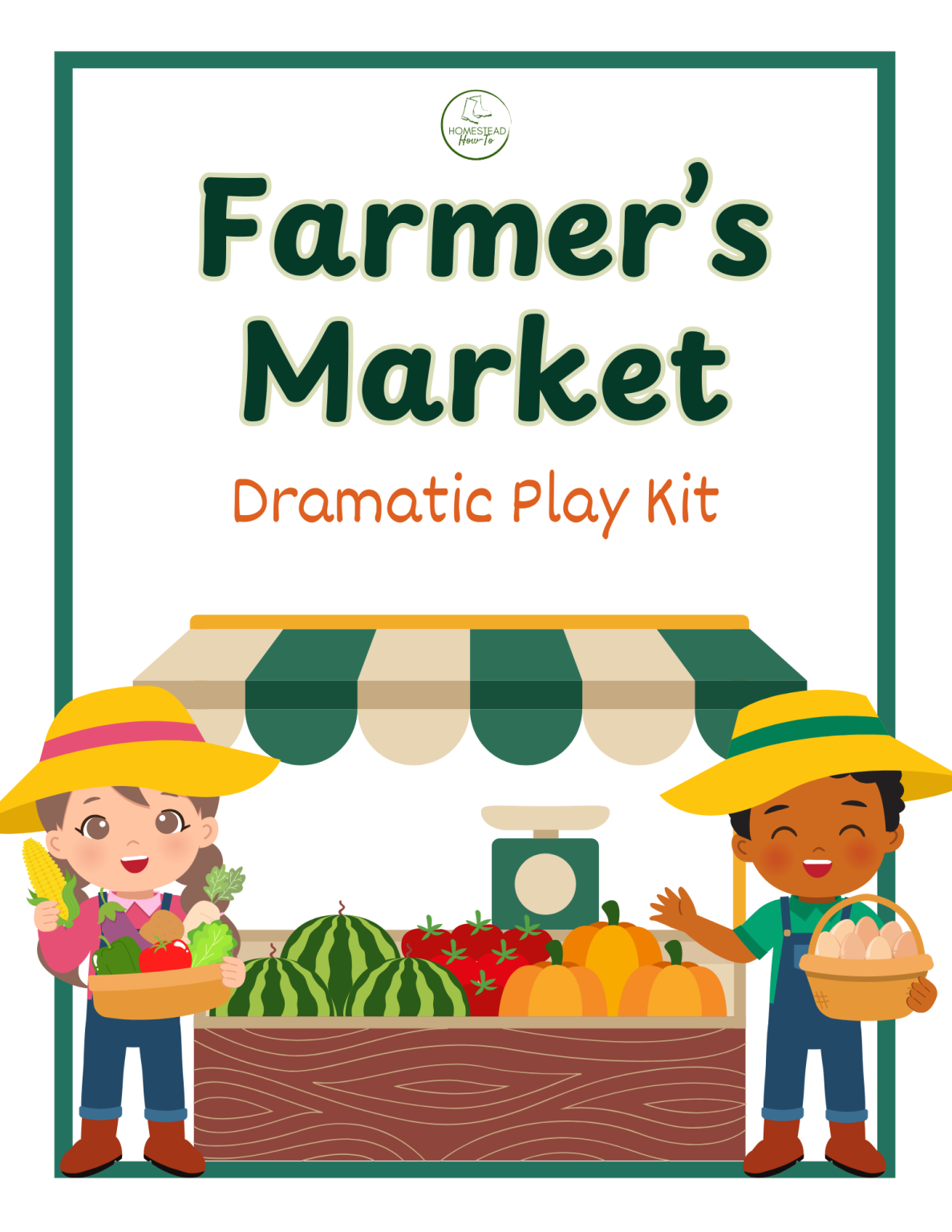 Farmer’s Market Dramatic Play Kit (Free Printable)