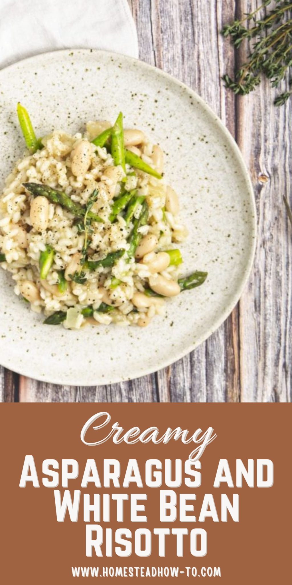 Creamy Asparagus And White Bean Risotto
