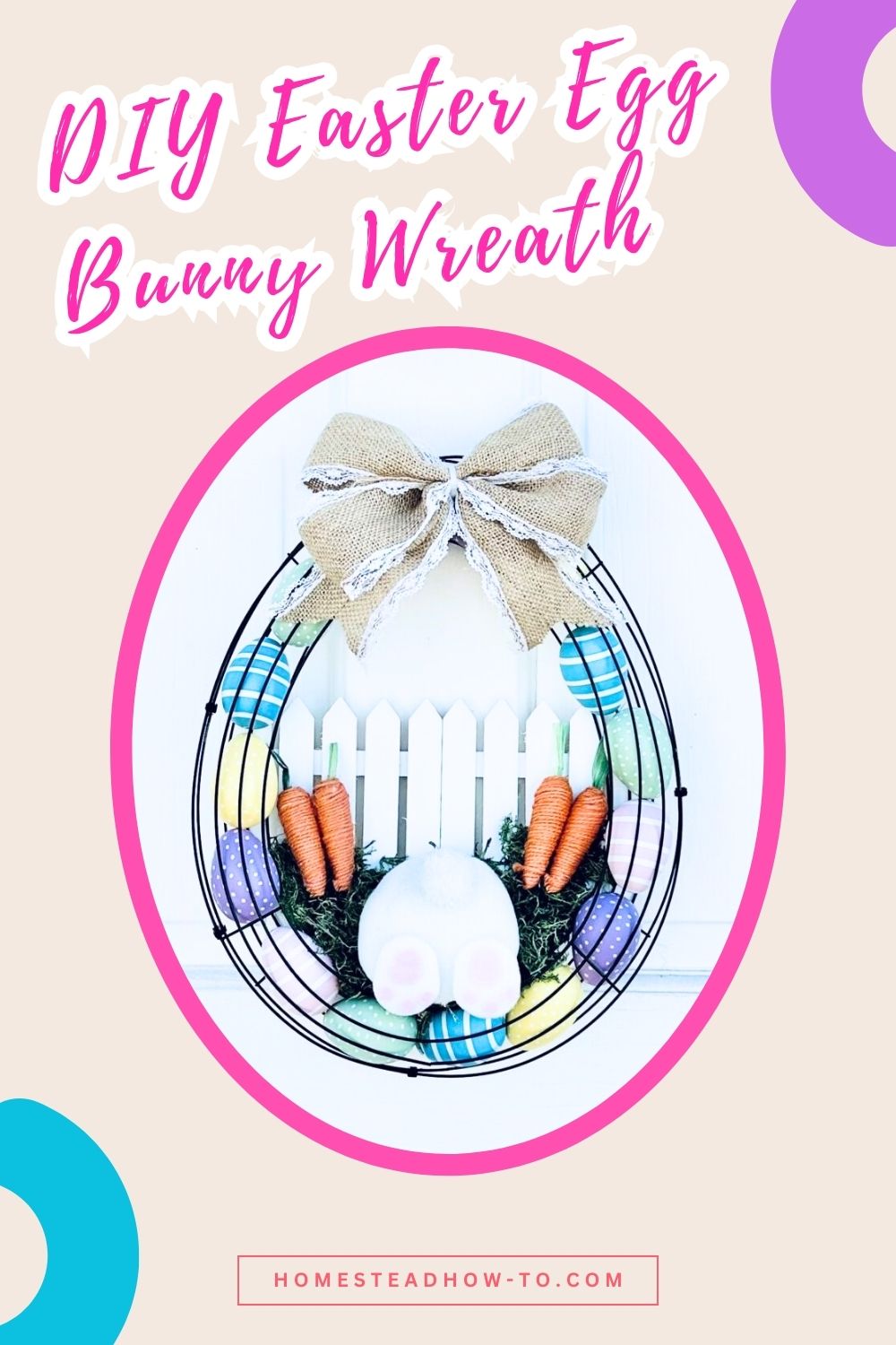Easy DIY Easter Egg Bunny Wreath