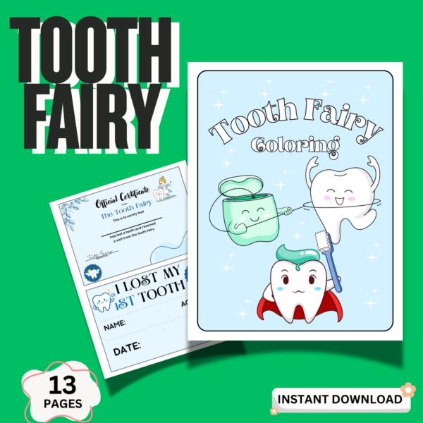 Tooth Fairy Printable Kit For Boys – Certificate, Receipt, Letters ...