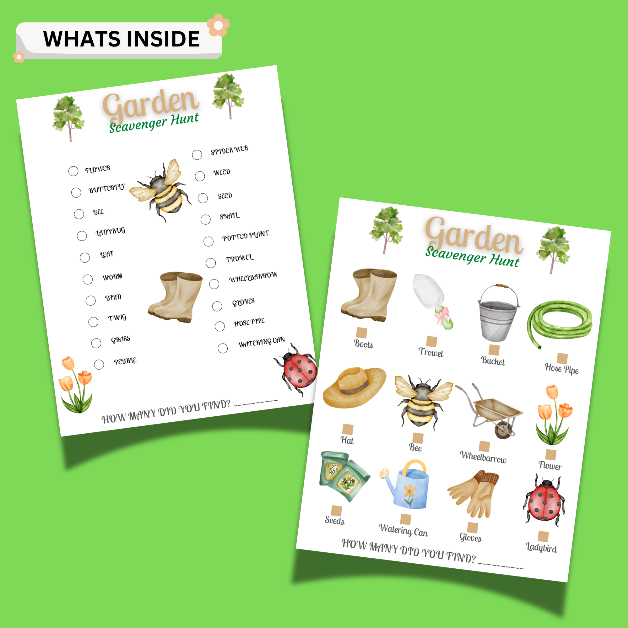 Garden Scavenger Hunt Printable, Kids Outdoor Activity Game PDF ...