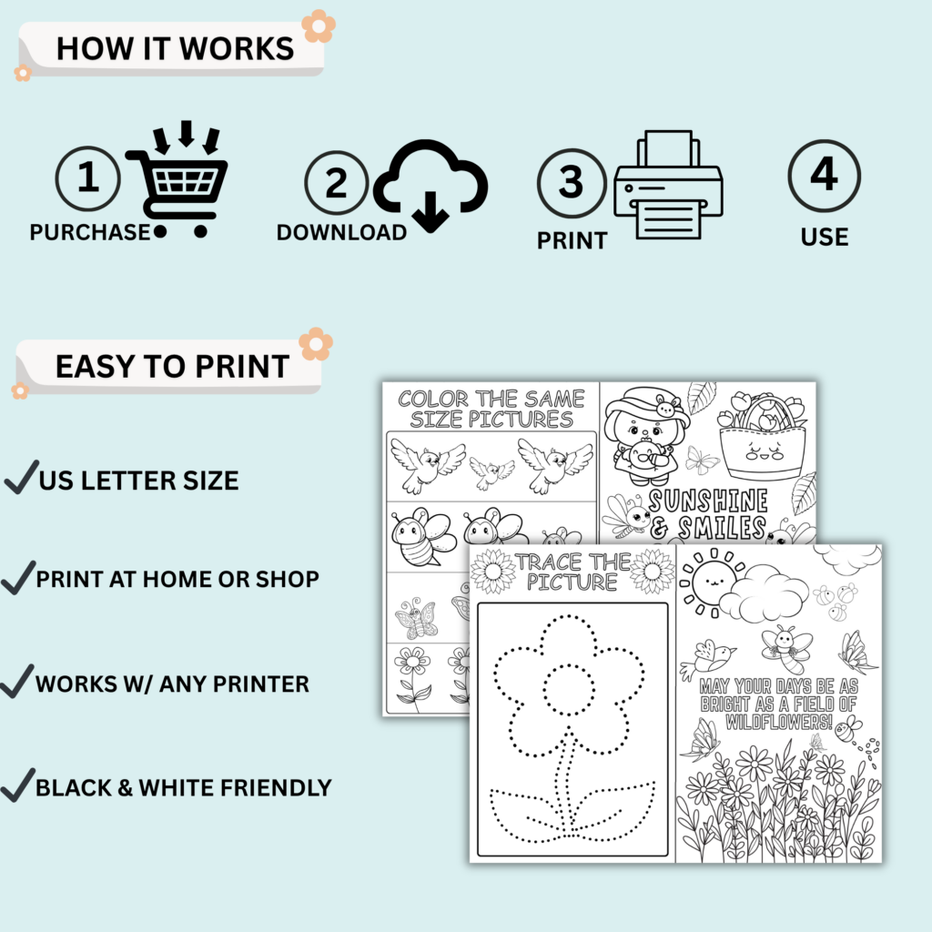 Spring Printable Activity Book For Kids | Preschool Worksheets ...